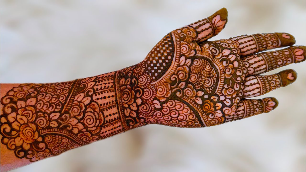 Trending Floral Bridal Mehndi | Pakistani Bridal Mehndi | Cut work ...