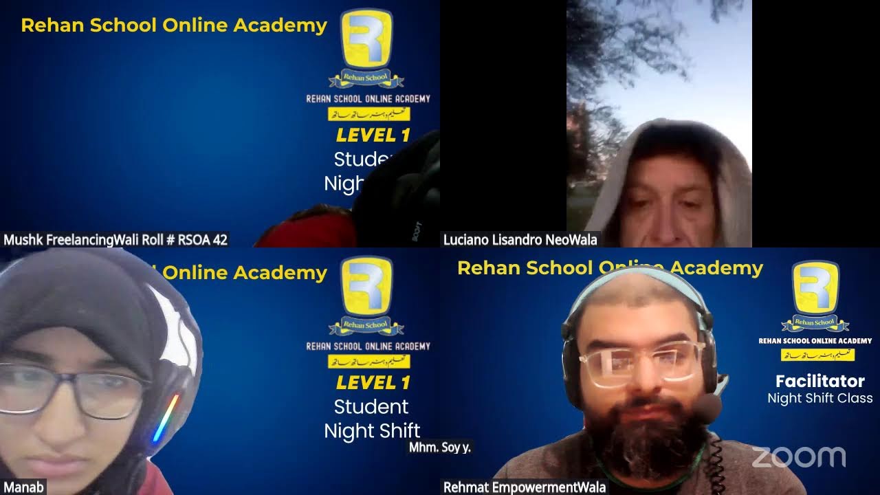 Rehan School Online Academy - Night Shift Class in progress - YouTube