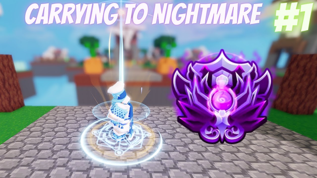 CARRYING My FRIEND To NIGHTMARE RANK.. (Roblox Bedwars) - YouTube