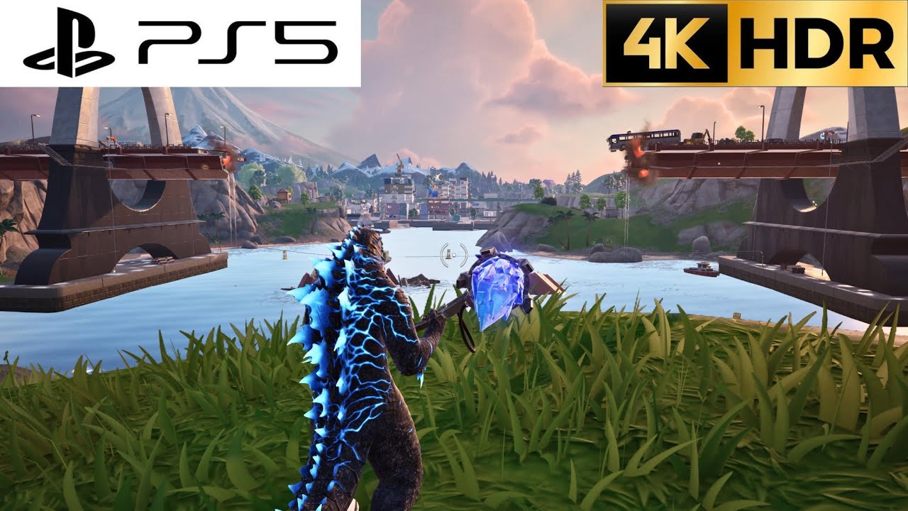 Fortnite - Gameplay With Godzilla Skin (PS5) 4K 60FPS HDR - YouTube