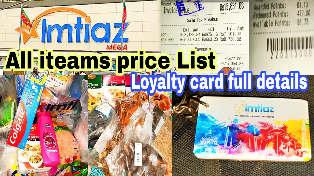 imtiaz shopping price list loyalty card full information with price ...
