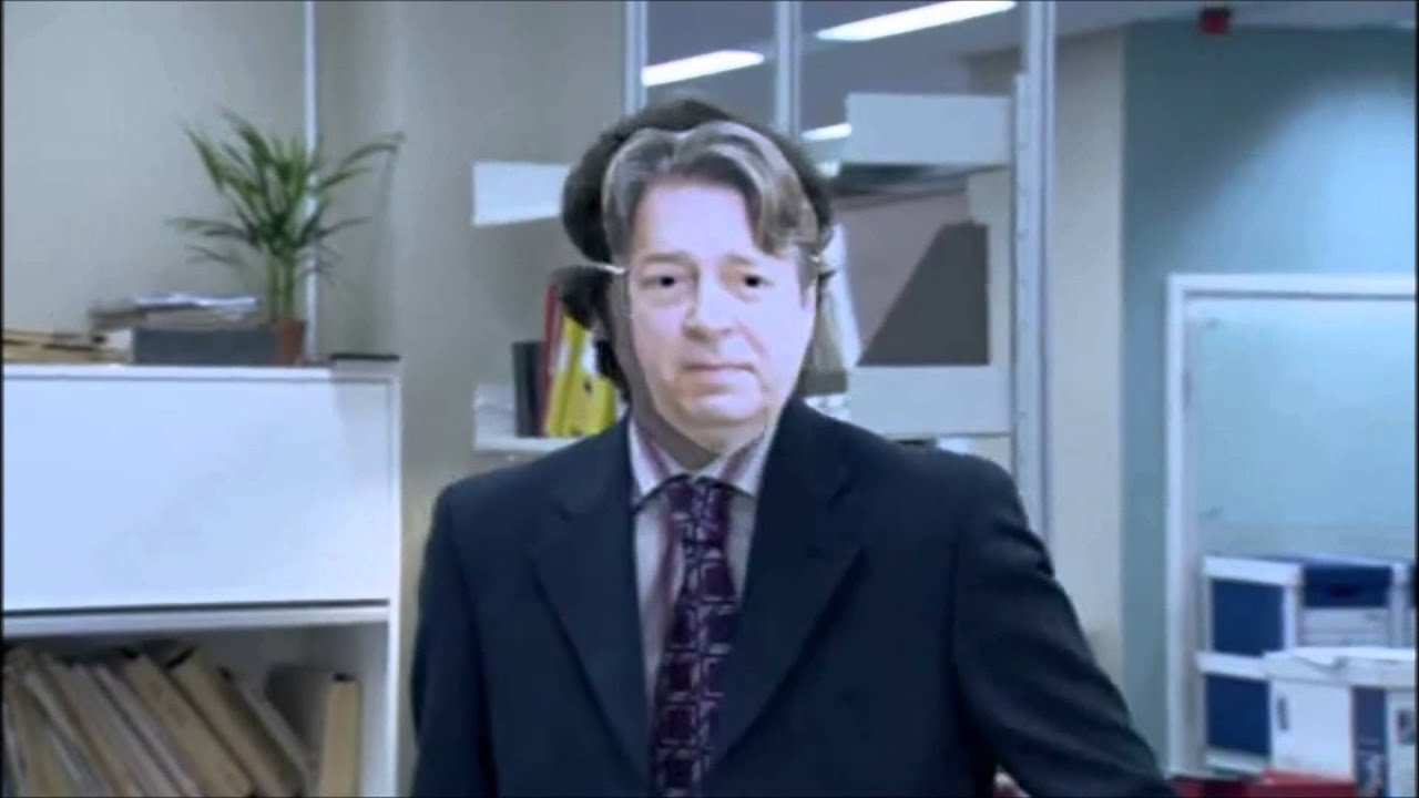 The Thick of It - Peter Mannion face masks - YouTube