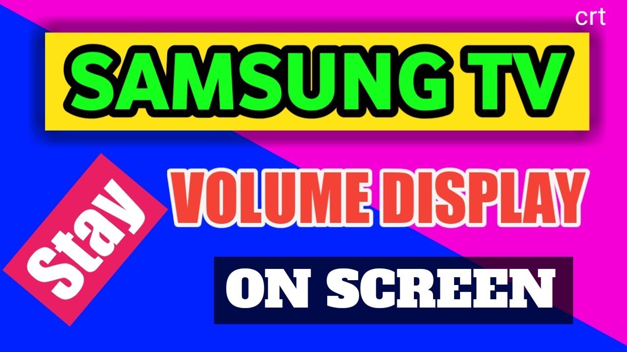 #Samsungtv.How to repair Samsung crt tv volume display stay on TV ...