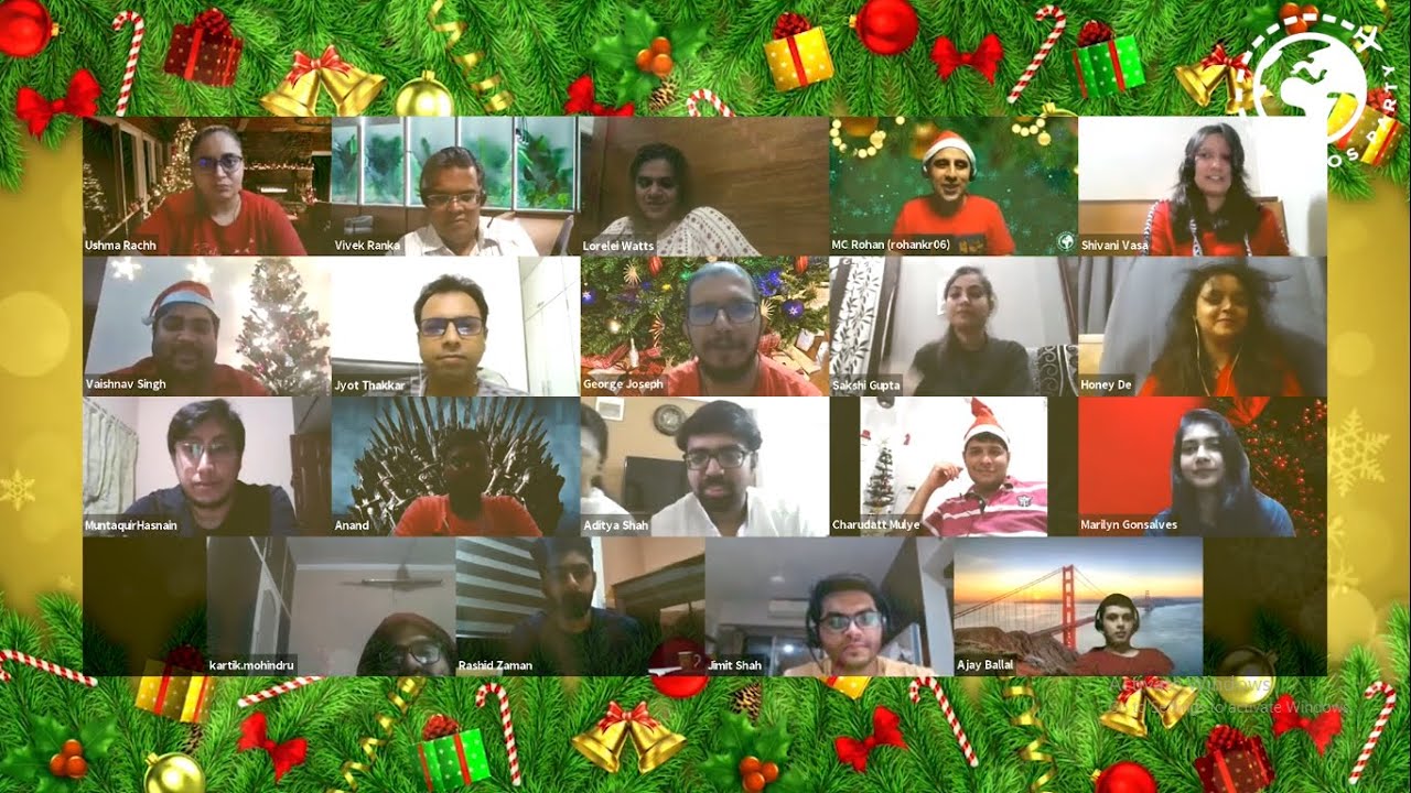 Christmas celebration on Zoom for Team Enfusion Systems | Online Party ...