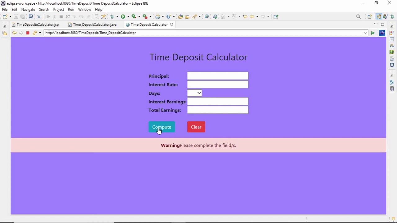 Time deposit calculator - YouTube