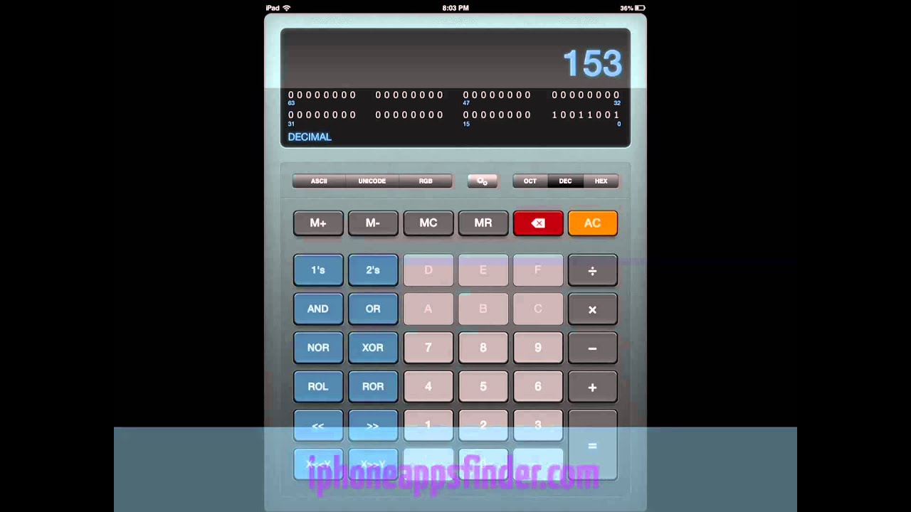 Sci:Pro Calculator for iPhone & iPad: for computer science, math ...