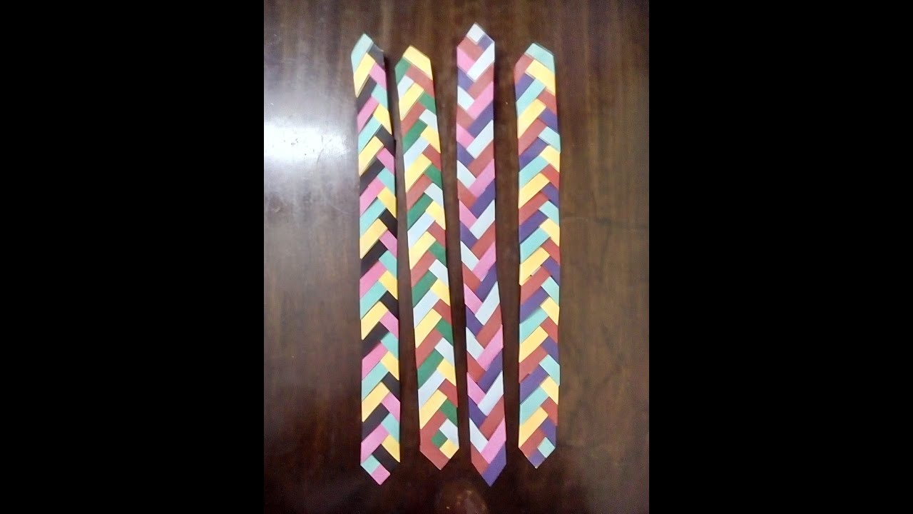 Colourful Paper Strip Braids - YouTube