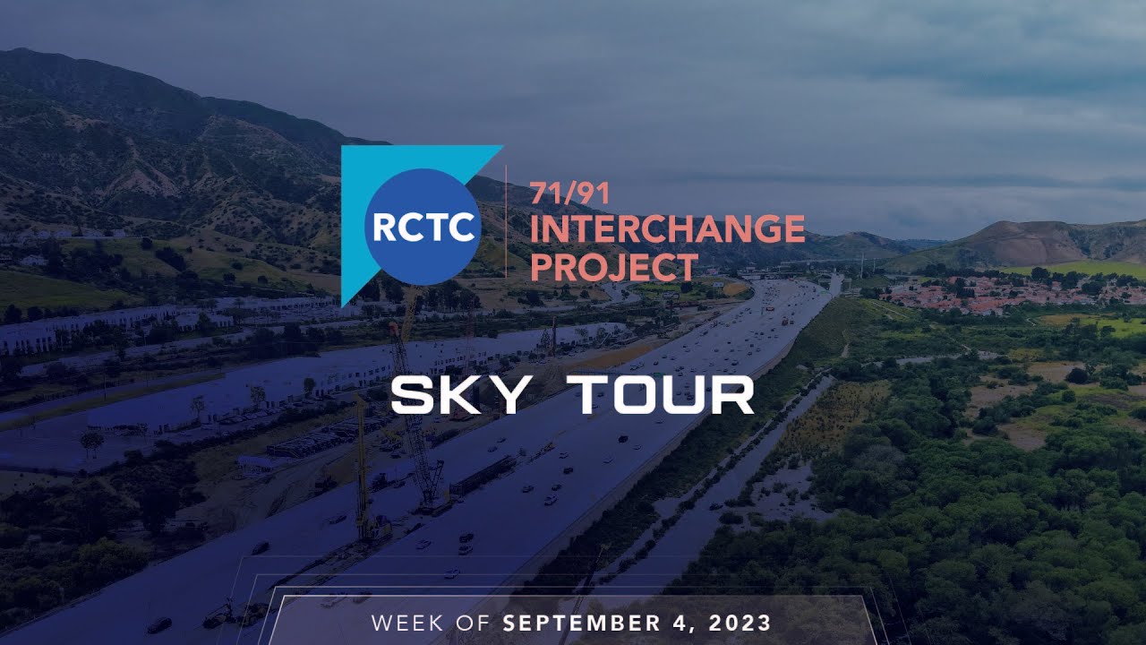 71/91 Interchange Project Sky Tour - Week of September 4, 2023 - YouTube