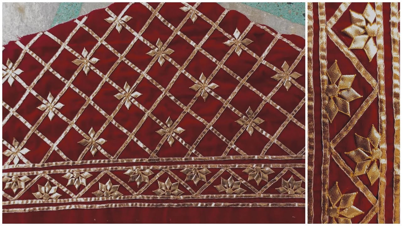 new Gota Patti embroidery design / Gota Patti border design / Gota Patti work / Manisha suthar ...