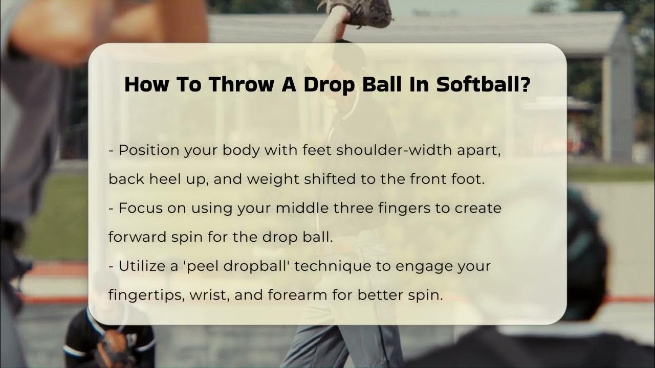 How To Throw A Drop Ball In Softball? - The Baseball Xpert - YouTube