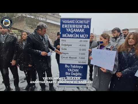 Anahtar Parti Erzurum İl Başkanı Yücel Ahmet İşleyen / Basın Açıklaması 