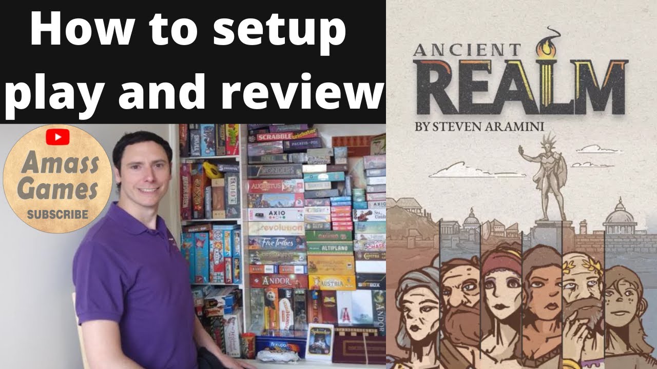 Ancient Realm how to setup play and review solo board game AmassGames ...