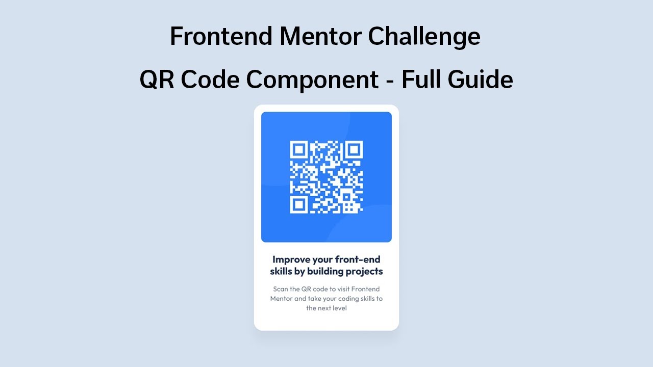 Frontend Mentor Challenge Qr Code Component Full Project Guide