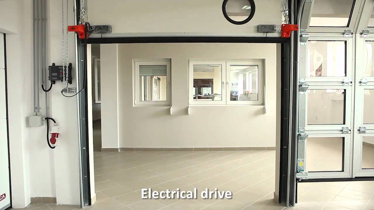 04 Vertical lift sectional door MCA - YouTube