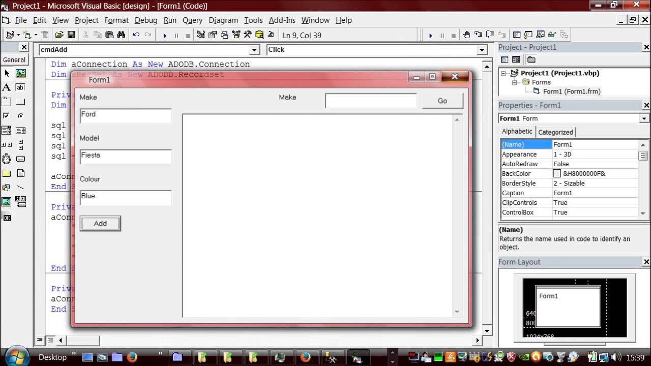 How to Use SQL Server with VB6 (inc. select & insert) - YouTube