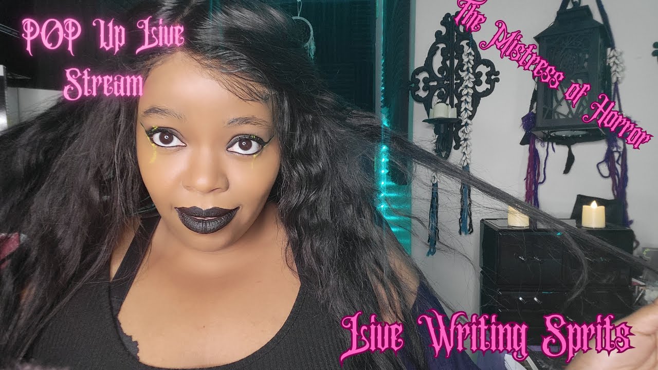 POP Up Writing Live Stream with the | Mistress of Horror - YouTube