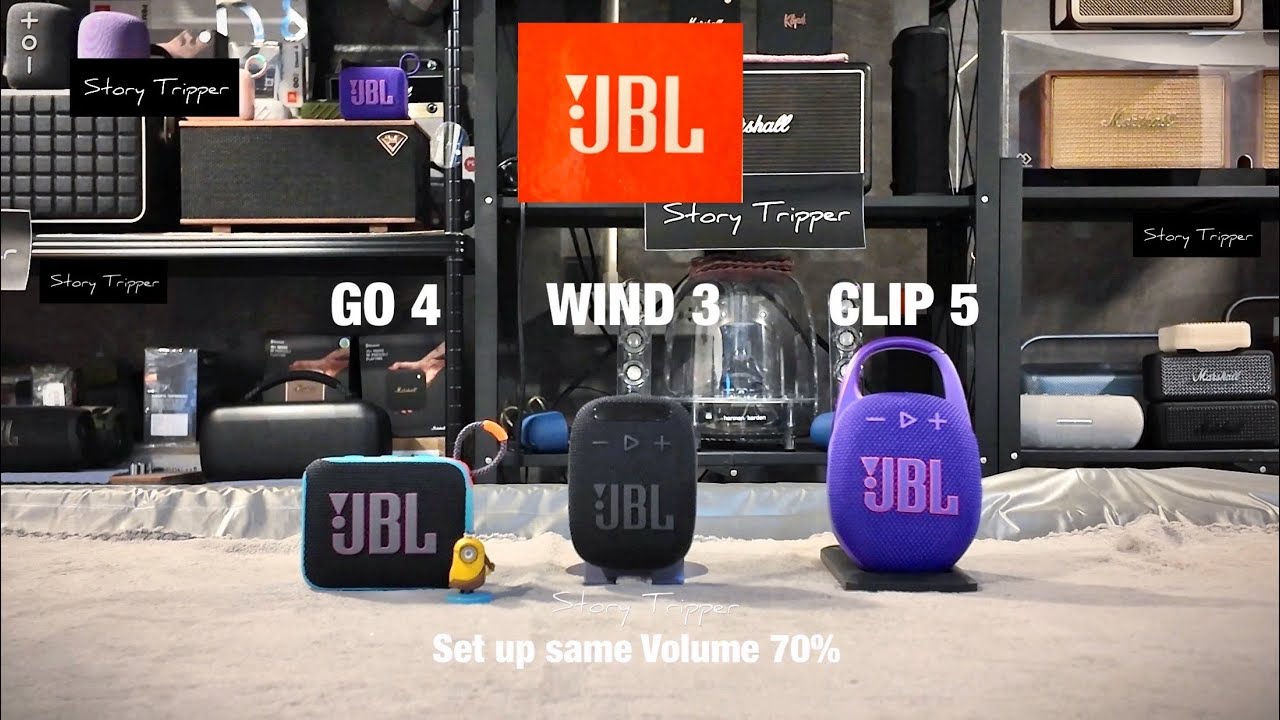 JBL Go 4 vs JBL Wind 3 vs JBL Clip 5 - YouTube