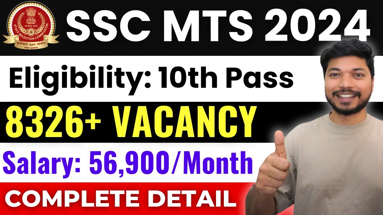 SSC MTS New Vacancy 2024 | SSC MTS Havildar 2024 Syllabus, Form ...