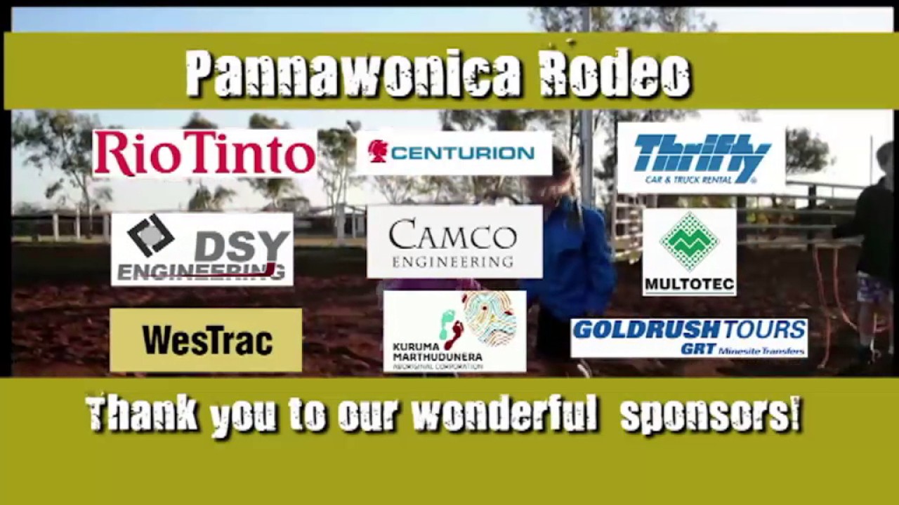Pannawonica Rodeo Thank you Sponsors 2016 - YouTube