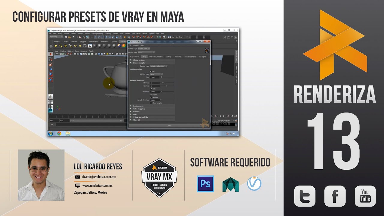 13 Configurar presets de vray - YouTube