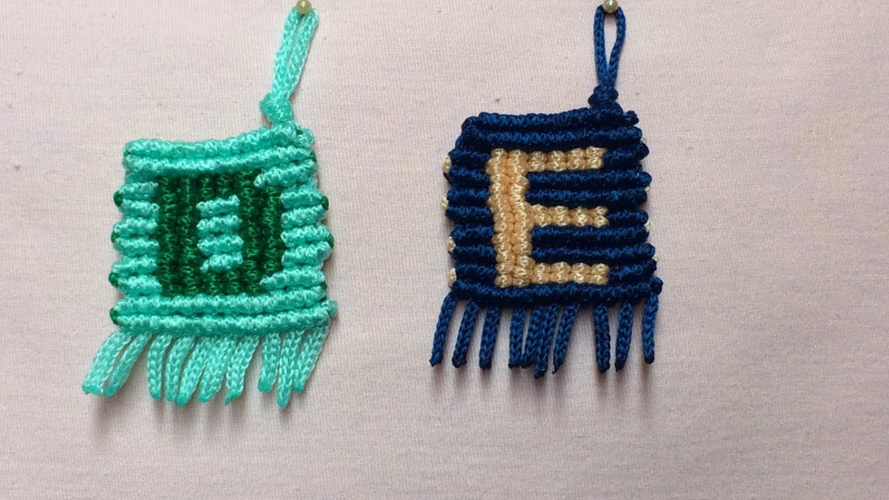 LETRAS D y E macramé - YouTube