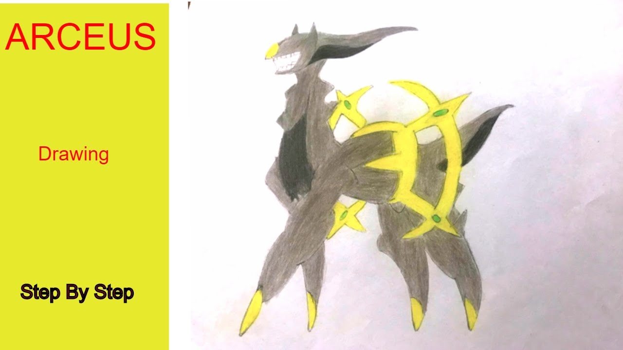 Mega arceus drawing step by step for beginners arceus sketch drawing ...