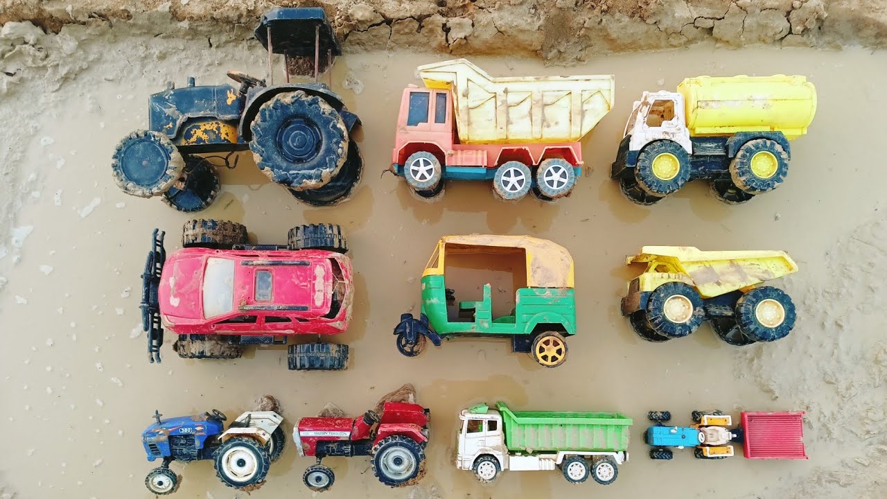 Gadi Cartoon Video | Hmt Tractor | Dump Truck | Auto Rickshaw | Car ...