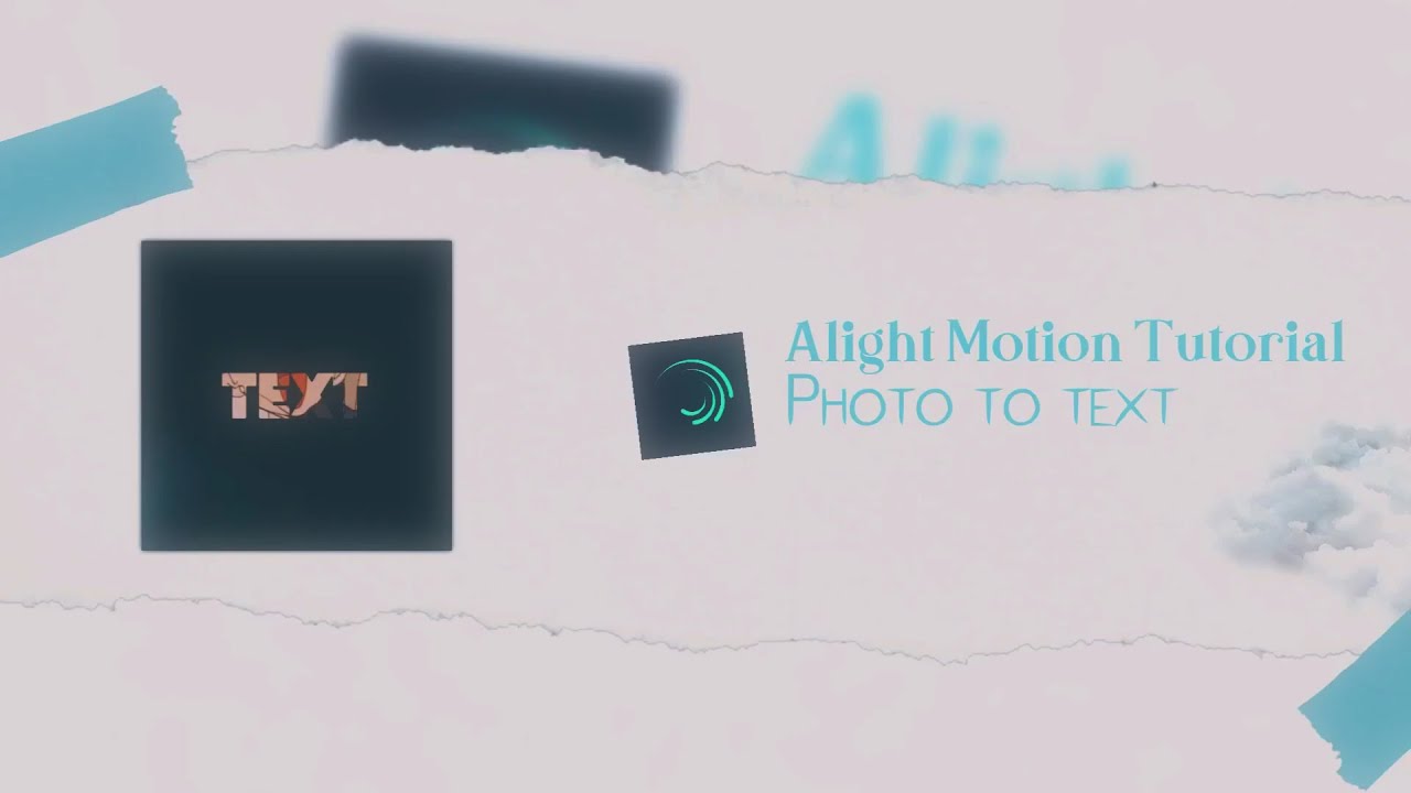 Alight Motion Tutorial - Photo to Text - YouTube