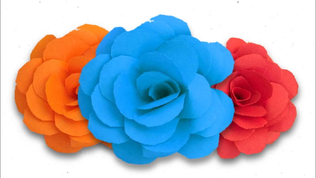 How To Make Easy Paper Rose Flower At Home Easy Paper Flower Ideas how-to-make-easy-paper-rose-flower-at-home-easy-paper-flower-ideas