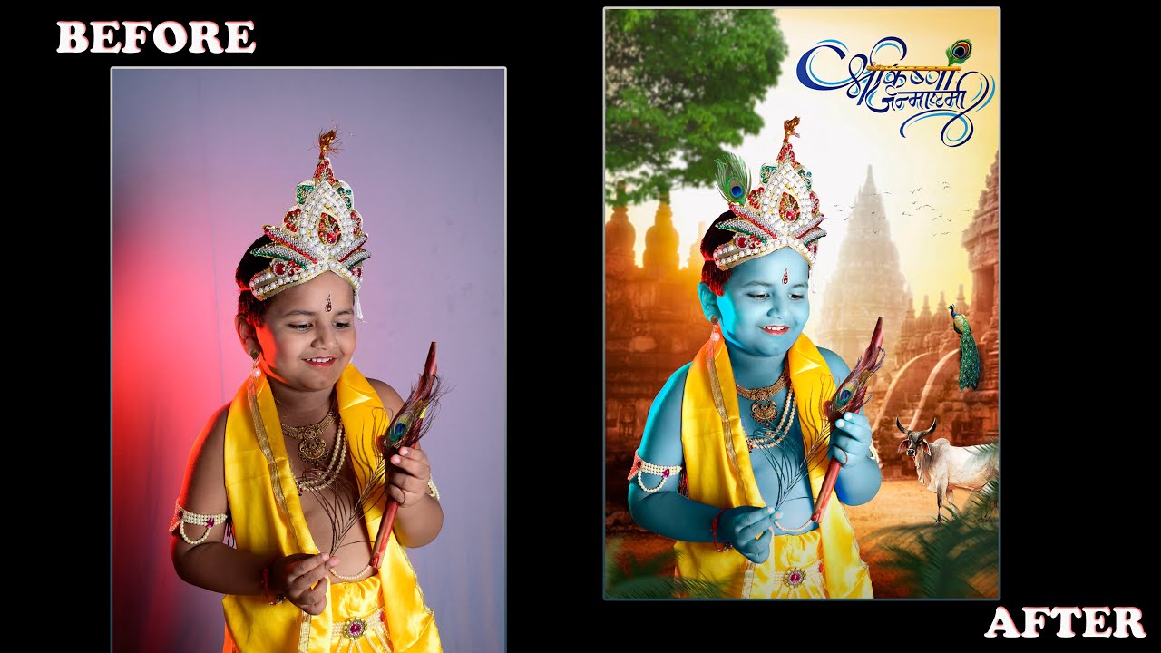 krishna Janmashtami photo editing tutorial #krishnajanmashtamiediting # ...