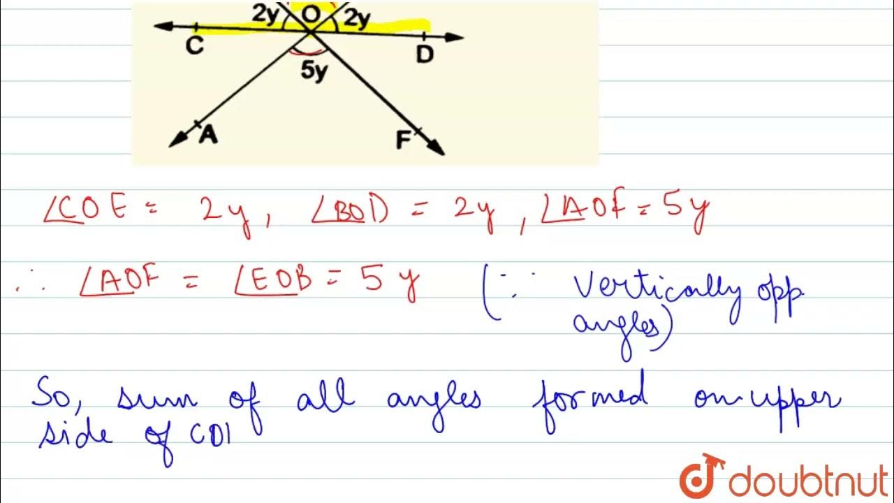 In The Given Figure Ab Cd And Ef Are Three Lines Concurrent At O Find