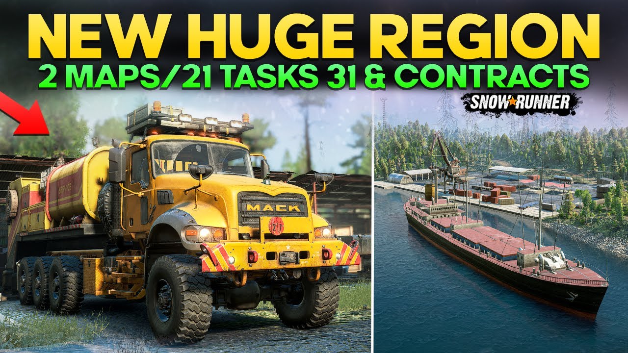 New Huge Region 2 Maps 21 Tasks & 31 Contracts in SnowRunner Must Try ...