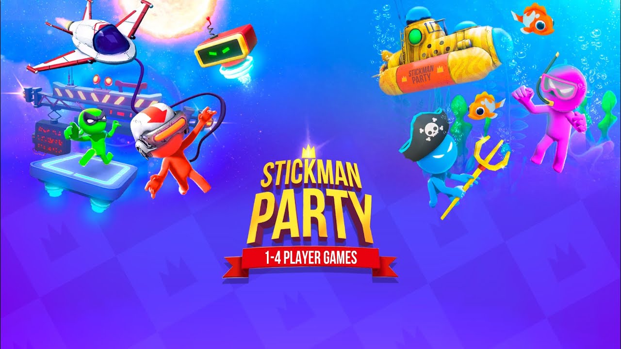 Stick man party 4 players gameplay2 #stick man - YouTube
