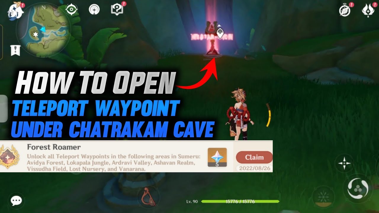 How To Open Teleport Waypoint Under Chatrakam Cave|Hidden Teleport ...