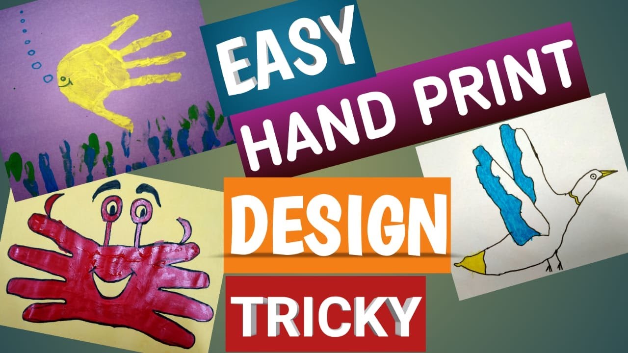 PALM PAINTING || HAND PRINTING || HAND IMPRESSION PAINTING || HAND ...