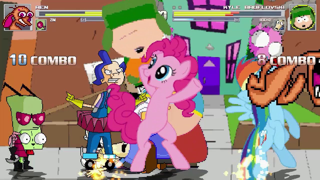 AN Mugen Request #1587: Ren, Zim, Eric, Pinkie Pie VS Kyle, Rocko ...