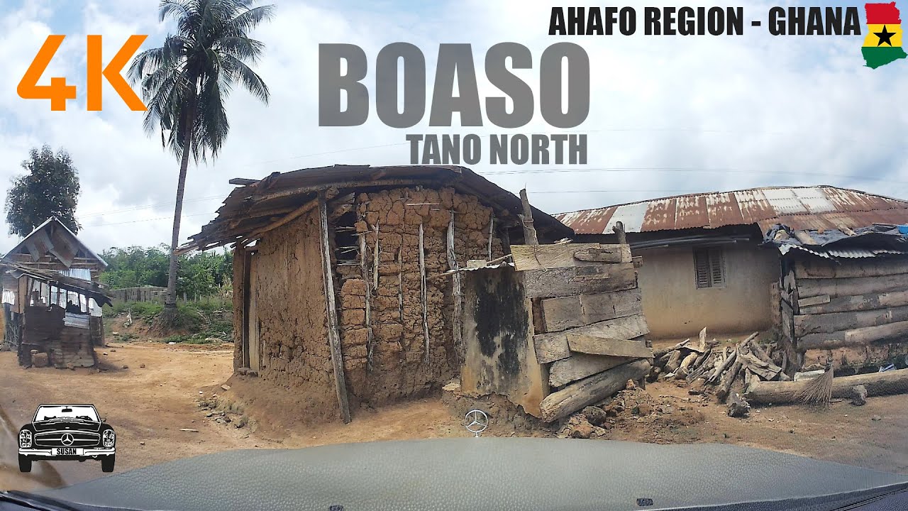 Boaso Drive Tour in the Tano North Ahafo Region of Ghana 4K - YouTube