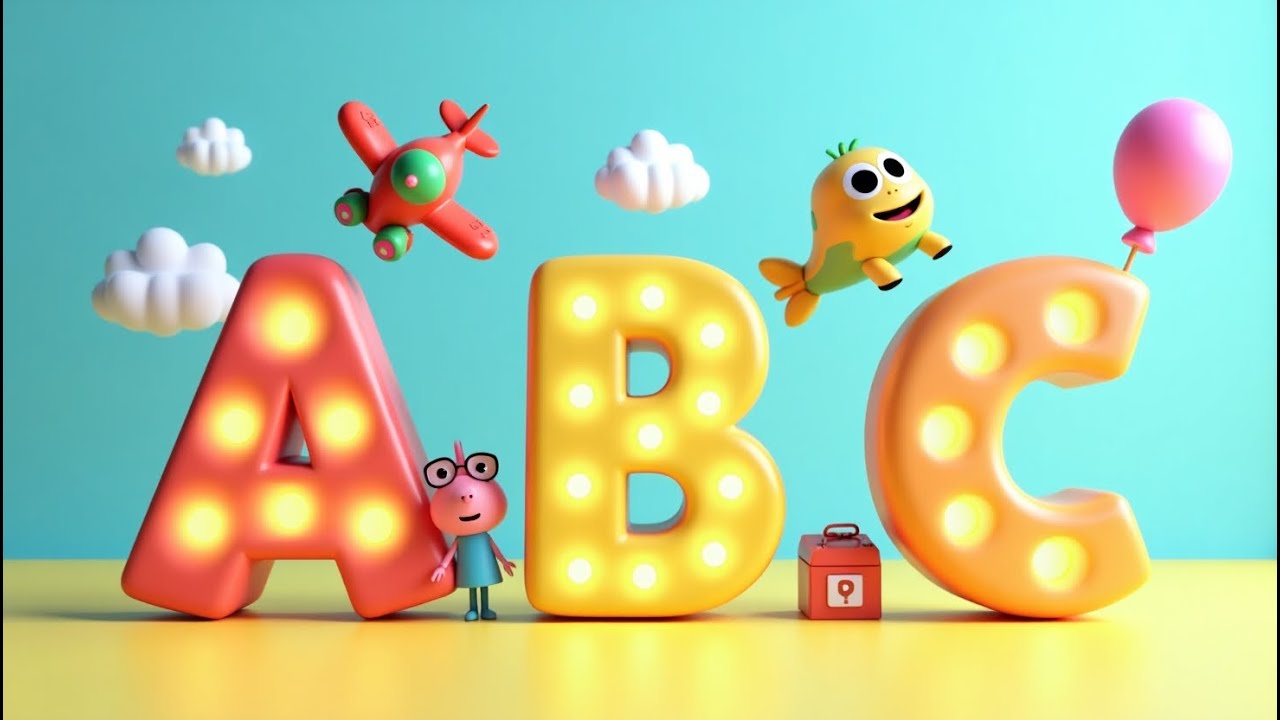 "ABC Song for Kids | Learn Alphabet with Fun Objects | A to Z Learning ...