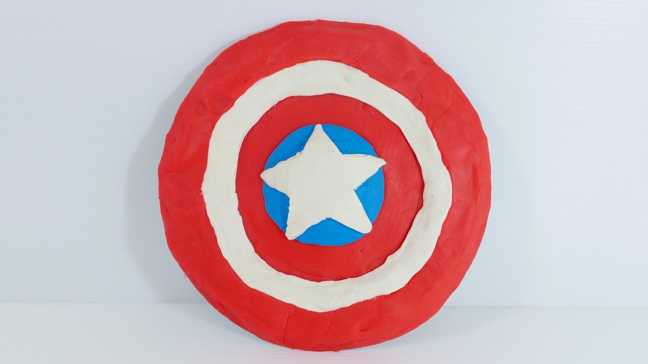 Play Doh Captain America’s Shield How to Make Playdough Easy マーベル・コミック ...
