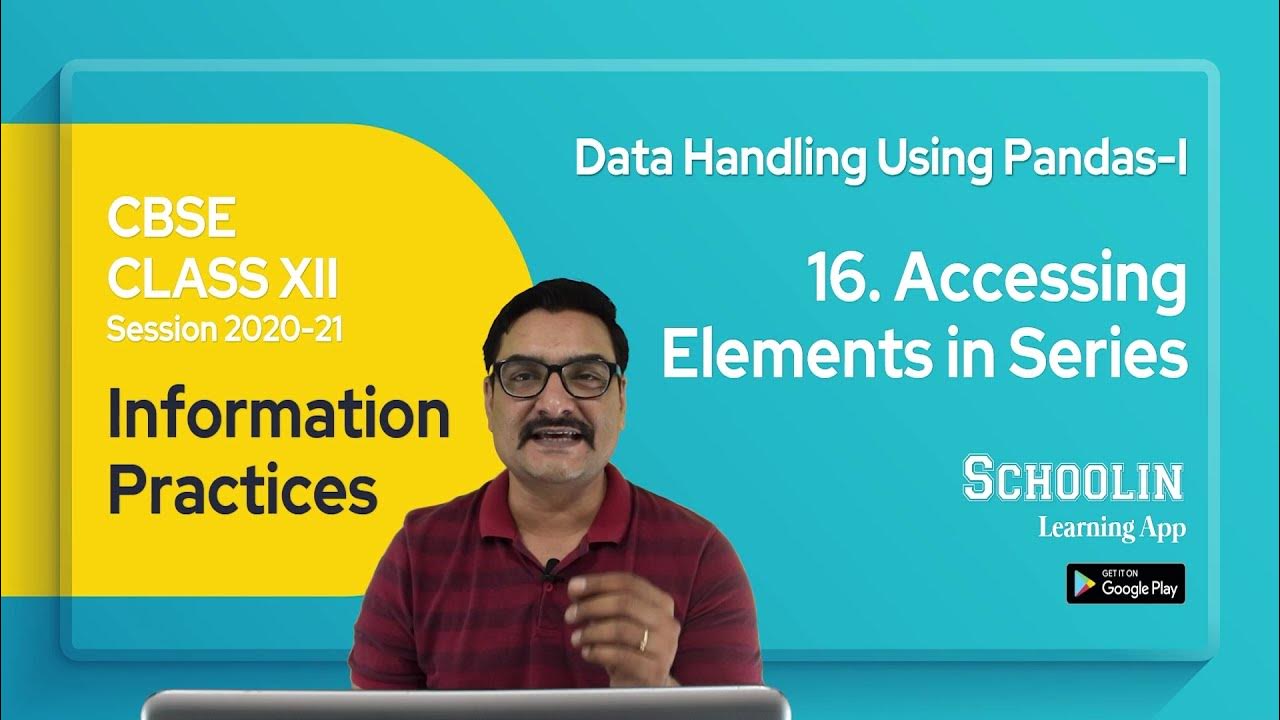 Accessing Elements in Series in Pandas Class 12 IP |Access Elements of ...