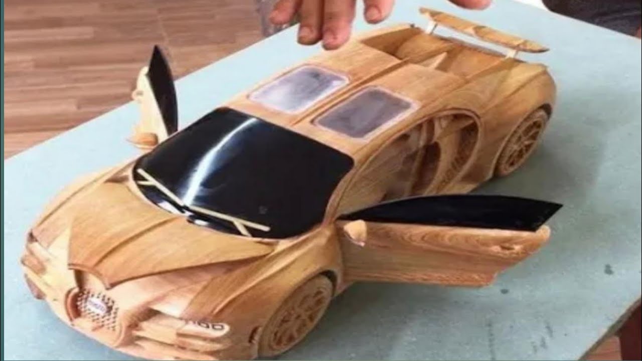 How to Make Bugatti Chiron 1 Minute Craft Wood Carving Woodworking ...