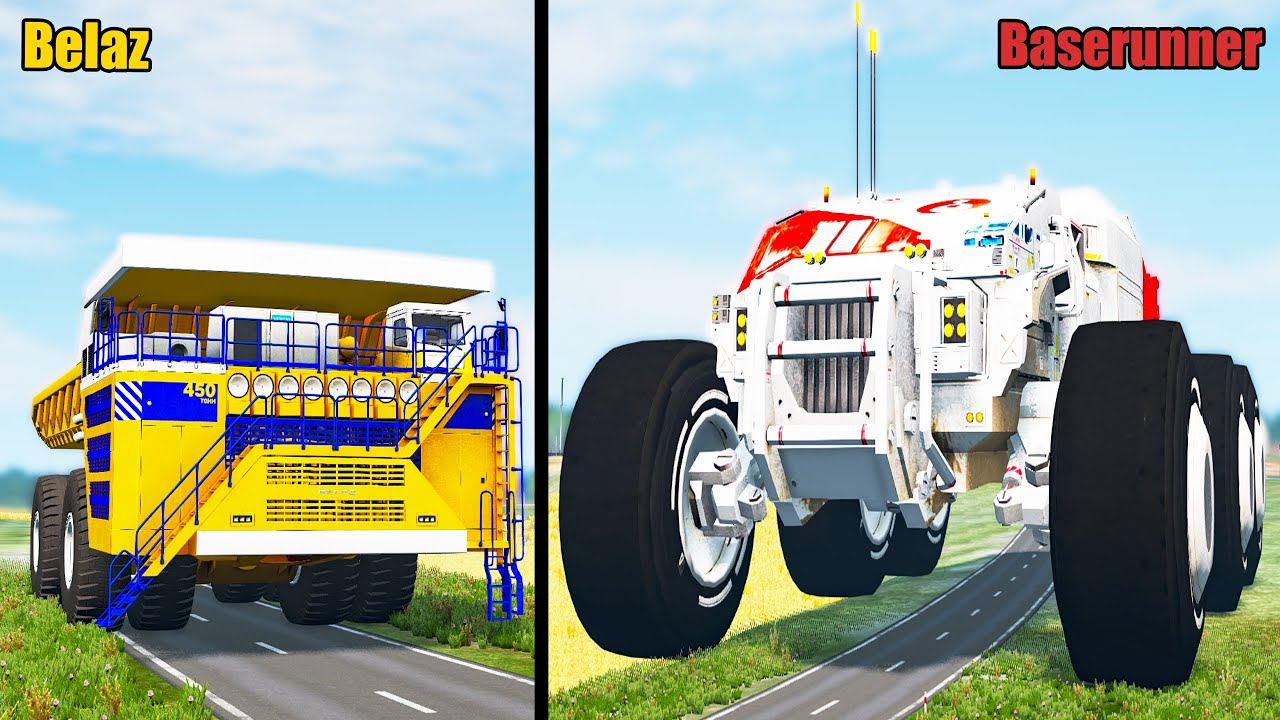Belaz vs Baserunner - Who is better? - Beamng drive - YouTube