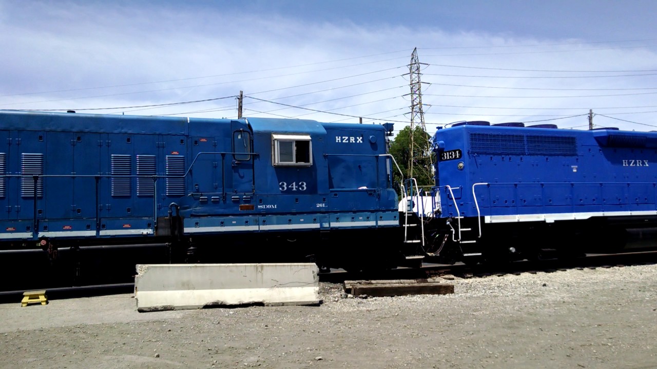 HZRX 3134, HZRX 343, MDLX 931 spot a coach in the yard - YouTube