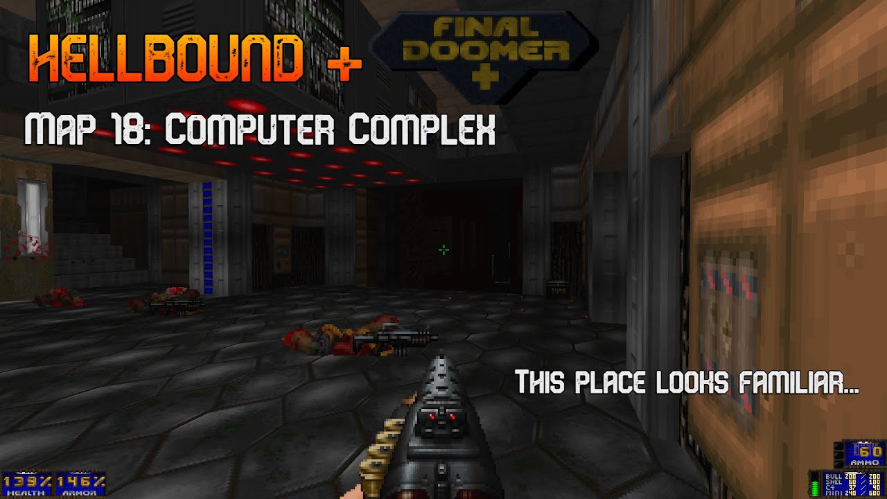 GZDoom | Hellbound + Final Doomer | Map 18: Computer Complex - YouTube
