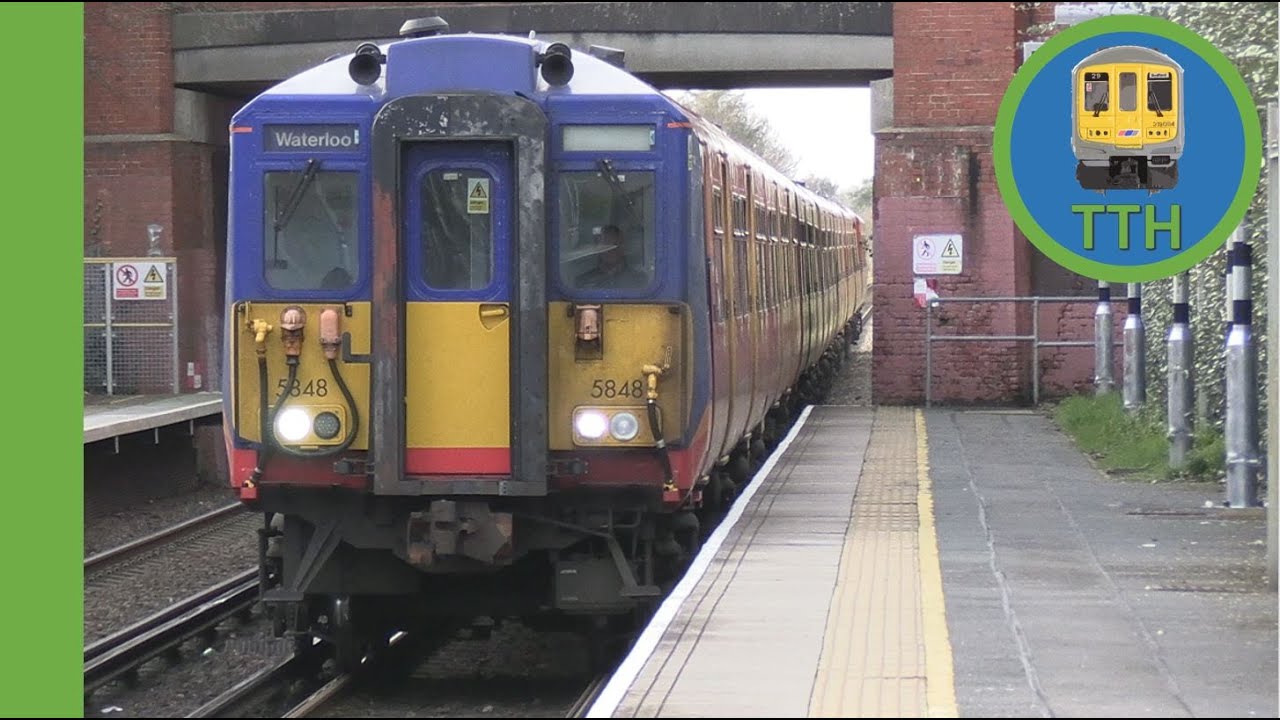 Class 455 at Sunbury - YouTube