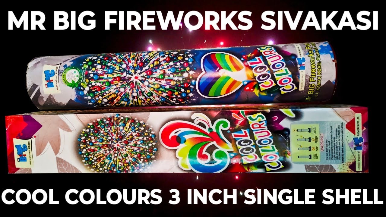 Indian national fireworks 3 inch shell- cool colours | crackers testing ...