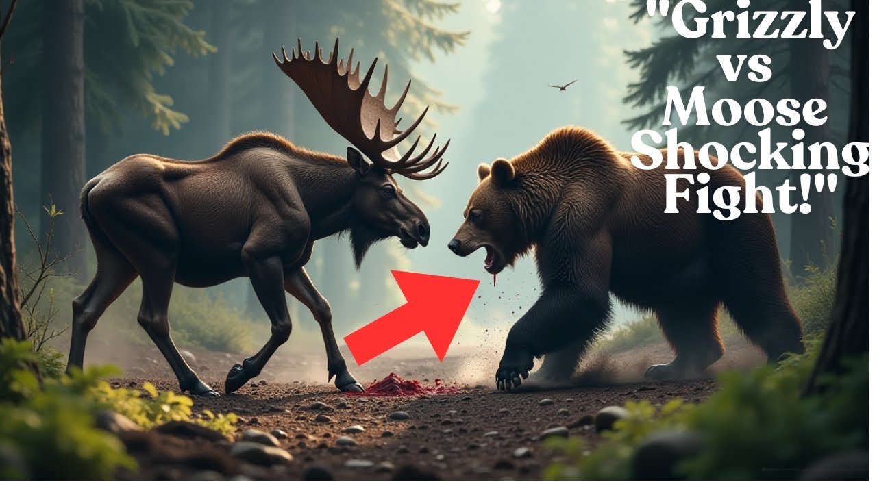 Grizzly vs Moose The Epic Battle You Won't Believe! :Grizzly Bear Kills ...