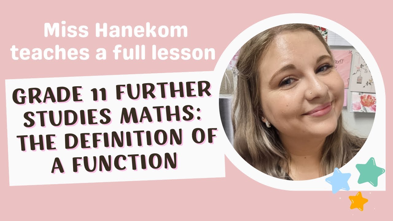 Grade 11 Further Studies Maths: The definition of a function - YouTube