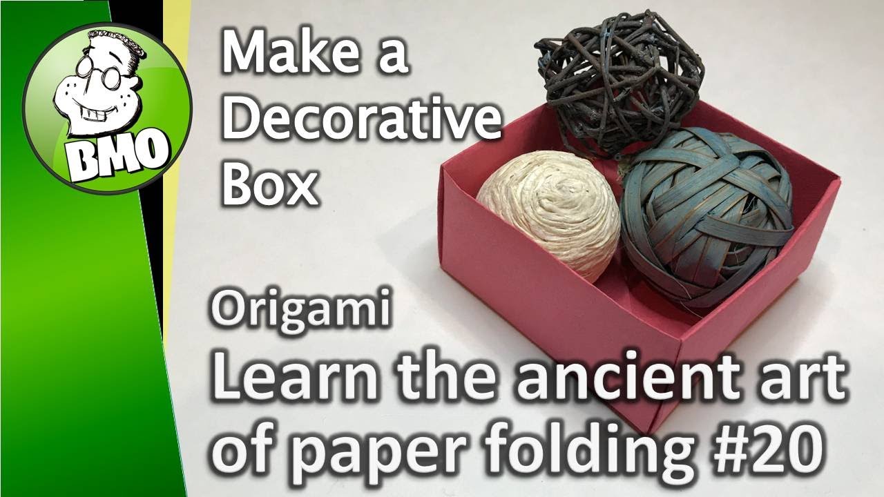 BMO origami make a decorative box out of paper - YouTube