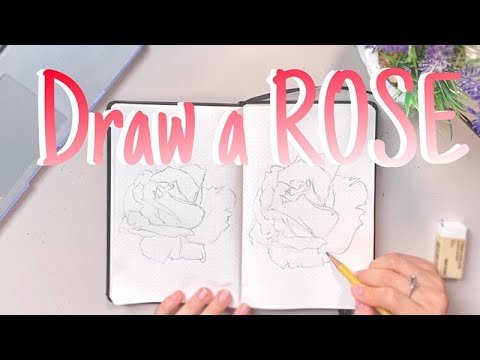 Draw a ROSE with me! +tips - YouTube